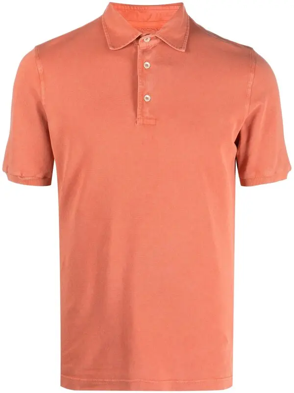 Fedeli Jersey Short-sleeved Polo Top - Orange