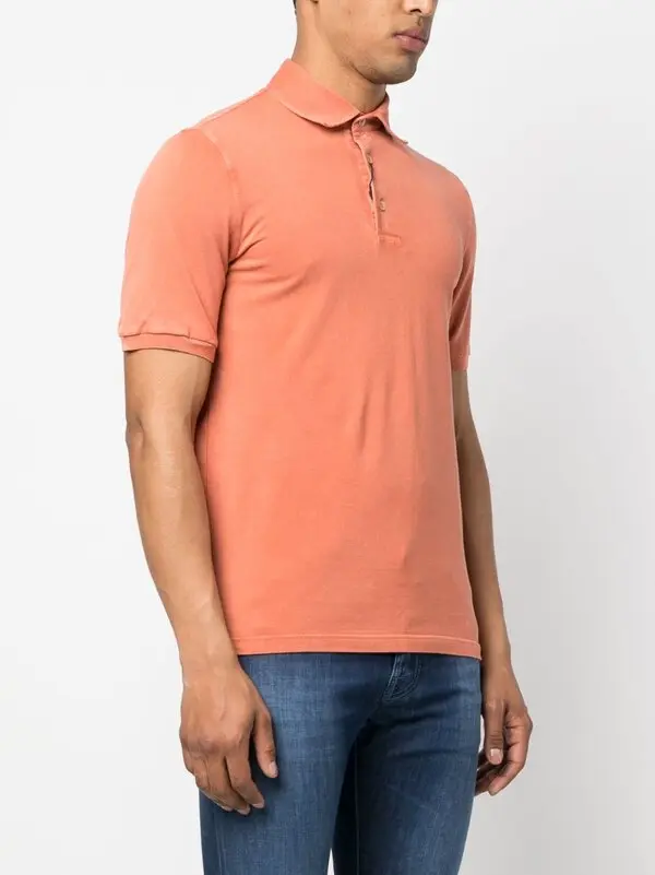 Fedeli Jersey Short-sleeved Polo Top - Orange