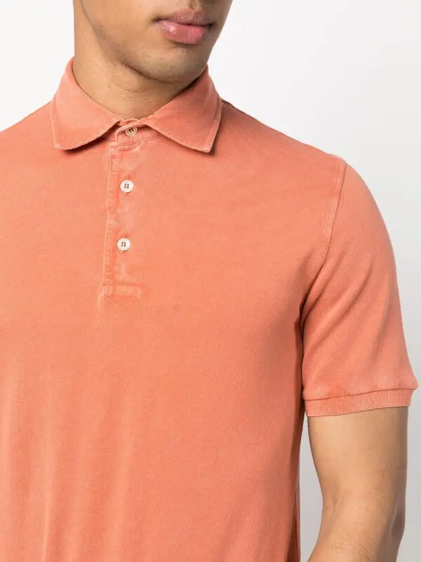 Fedeli Jersey Short-sleeved Polo Top - Orange