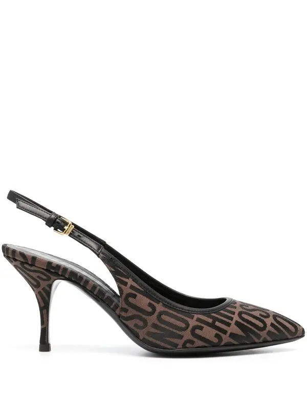 Moschino Logo-jacquard 80mm Pumps