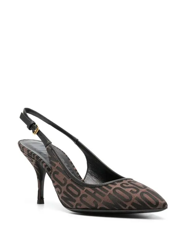 Moschino Logo-jacquard 80mm Pumps