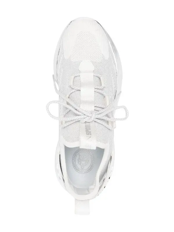 PLEIN SPORT Metallic-logo Sneakers - White