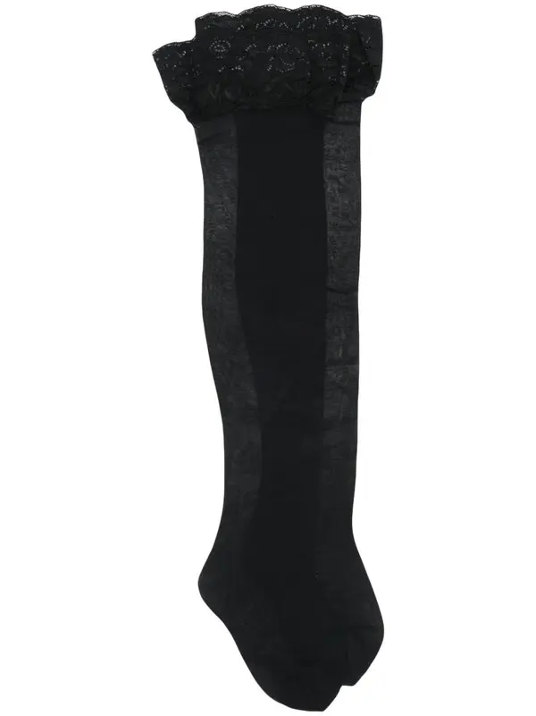 Versace Thigh-high Stockings - Black