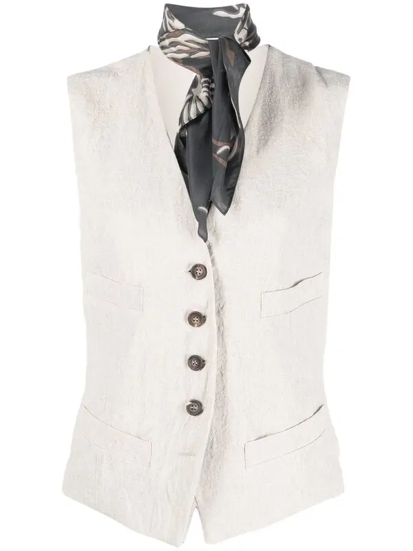 Brunello Cucinelli V-neck Button-up Waistcoat
