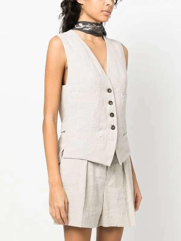 Brunello Cucinelli V-neck Button-up Waistcoat
