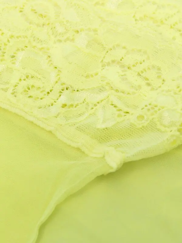Versace Floral-lace Thigh-high Stockings