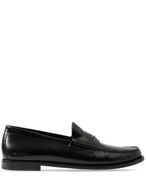 Burberry Leather Penny Loafers With Coin Detailing