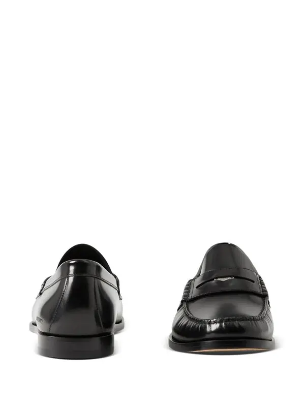 Burberry Leather Penny Loafers With Coin Detailing
