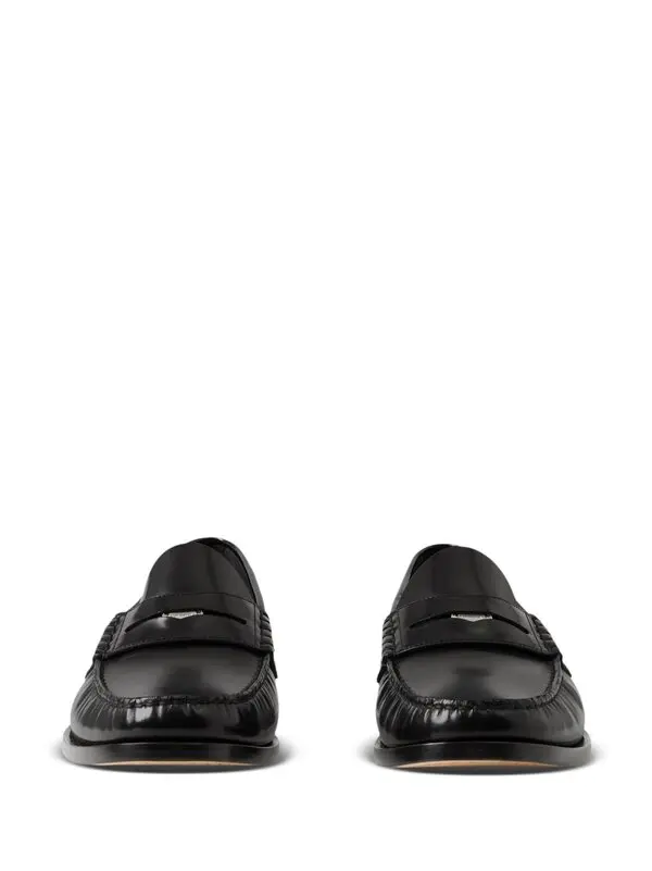 Burberry Leather Penny Loafers With Coin Detailing