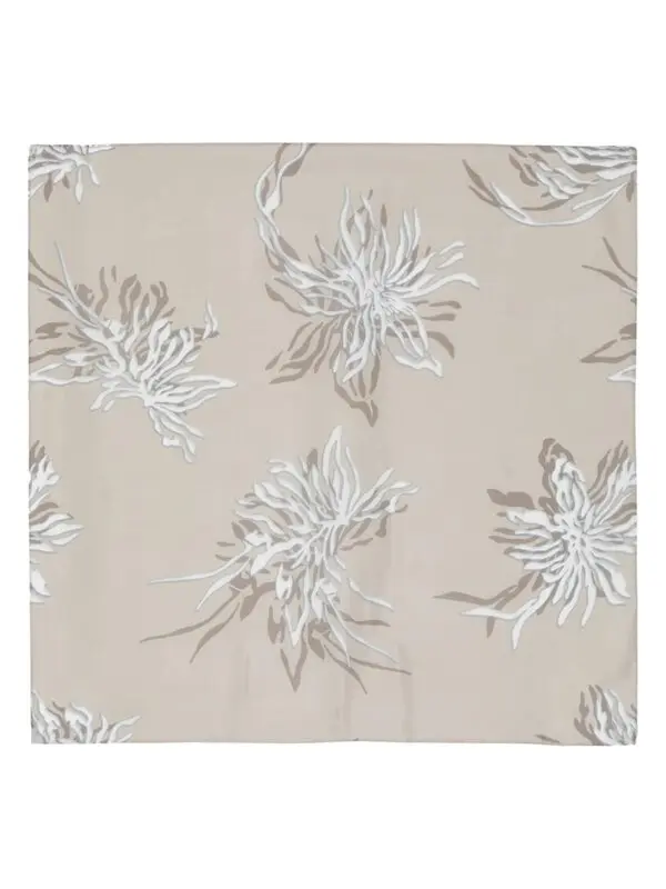 Brunello Cucinelli Floral Print Foulard - Neutrals