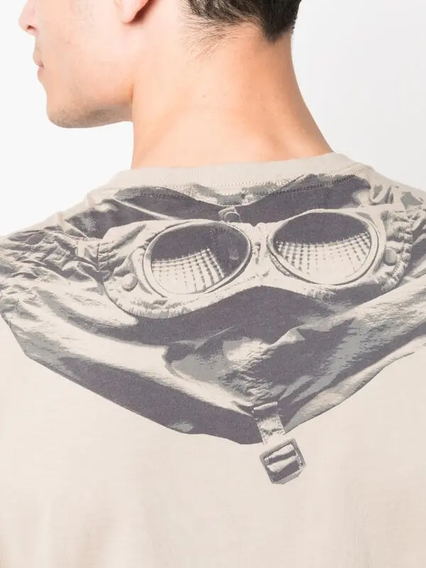 C.P. COMPANY Goggle Cotton T-shirt - Neutrals
