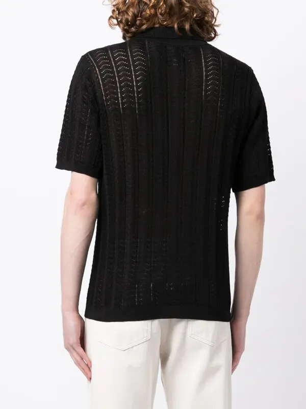 CORRIDOR Openwork-knit Polo Shirt