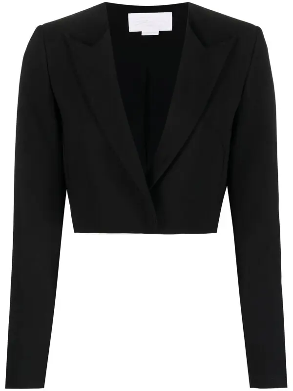 GENNY Cropped Peak-lapel Blazer