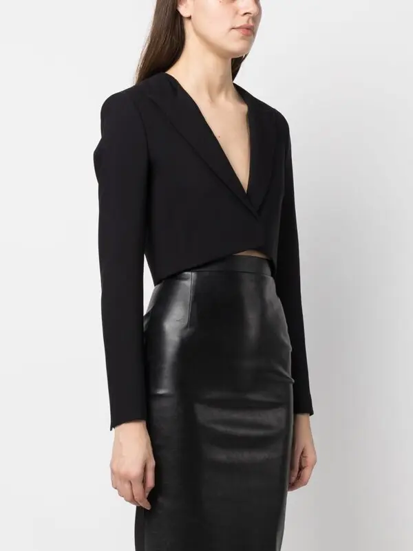 GENNY Cropped Peak-lapel Blazer