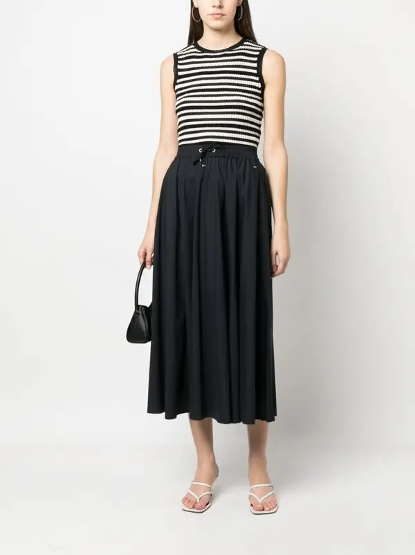 Herno Flared Midi Skirt - Black