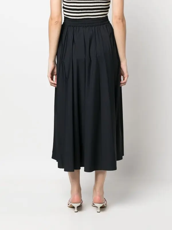 Herno Flared Midi Skirt - Black