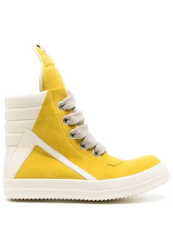 Rick Owens Geobasket Hi-top Leather Sneakers