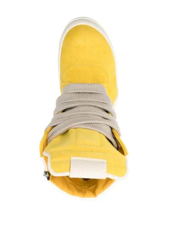 Rick Owens Geobasket Hi-top Leather Sneakers
