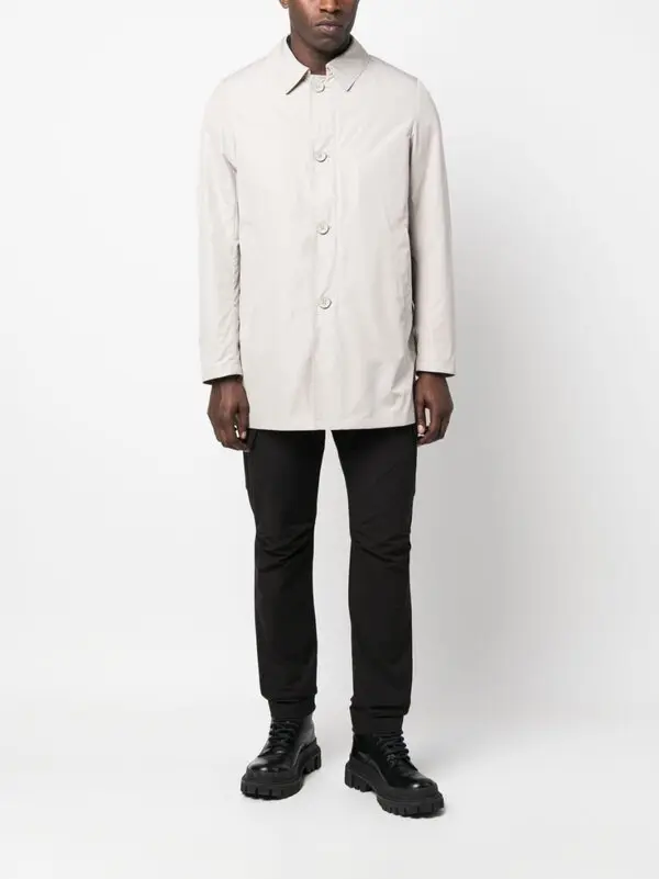 Herno Single-breasted Shirt Coat - Neutrals