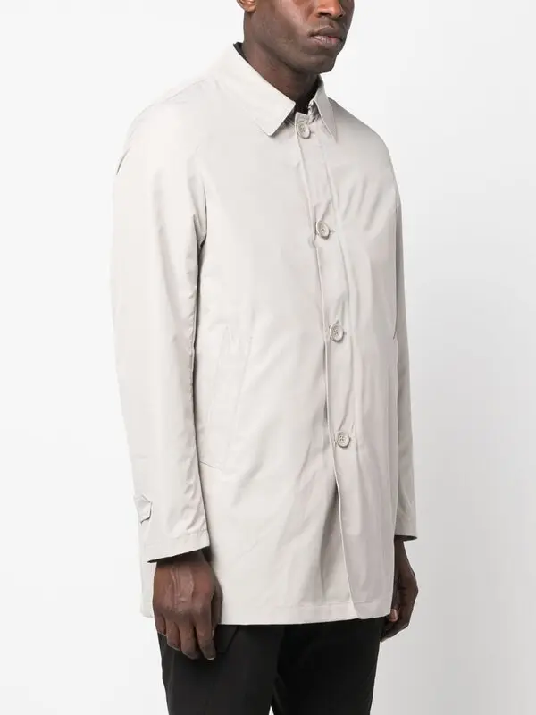Herno Single-breasted Shirt Coat - Neutrals