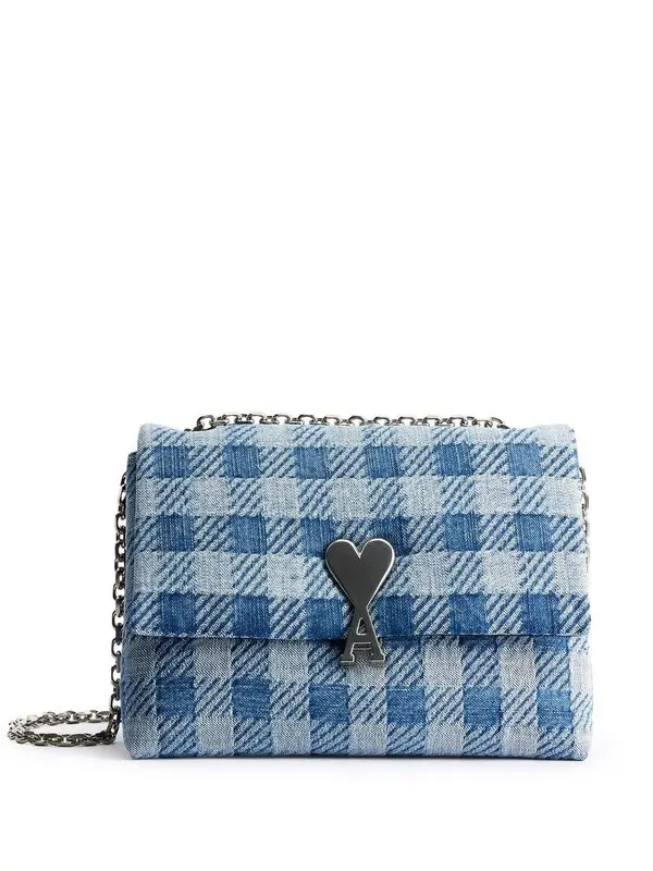 AMI Paris Check-print Shoulder Bag