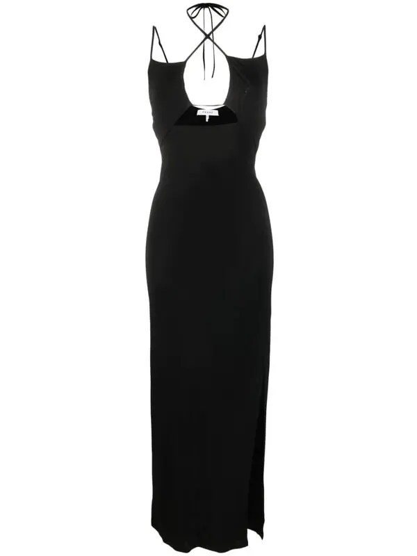 FRAME Cut-out Halterneck Dress