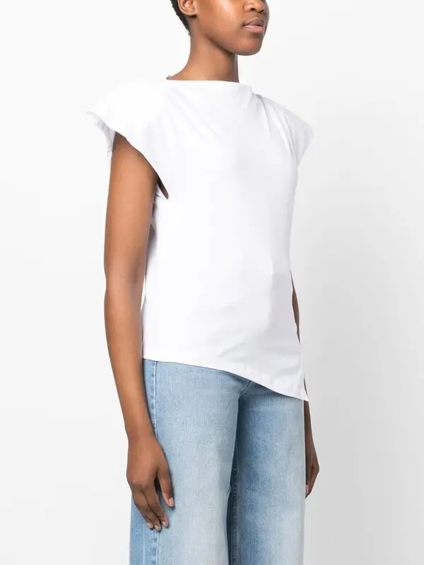 Isabel Marant Étoile Sebani Padded Asymmetric T-shirt - White