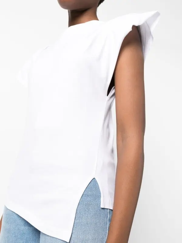 Isabel Marant Étoile Sebani Padded Asymmetric T-shirt - White