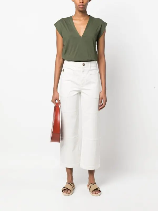 FRAME Straight-leg Utility Trousers - White