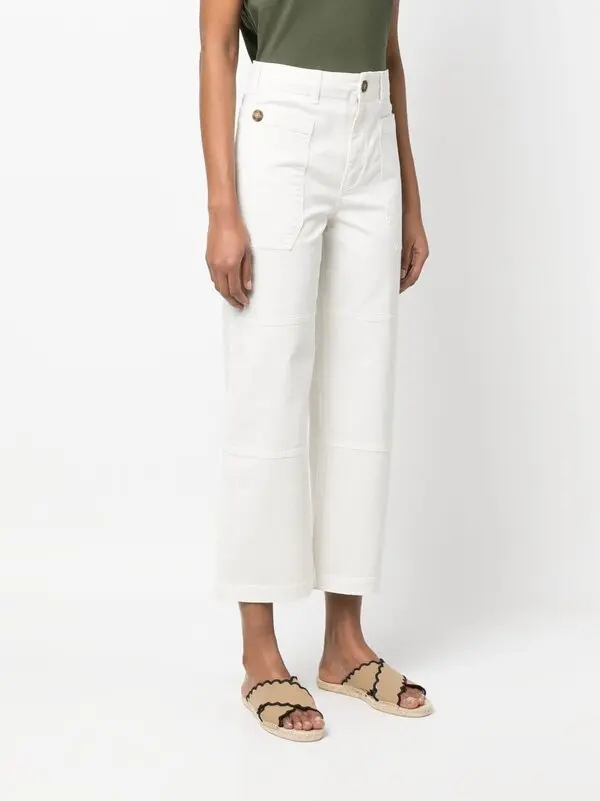 FRAME Straight-leg Utility Trousers - White