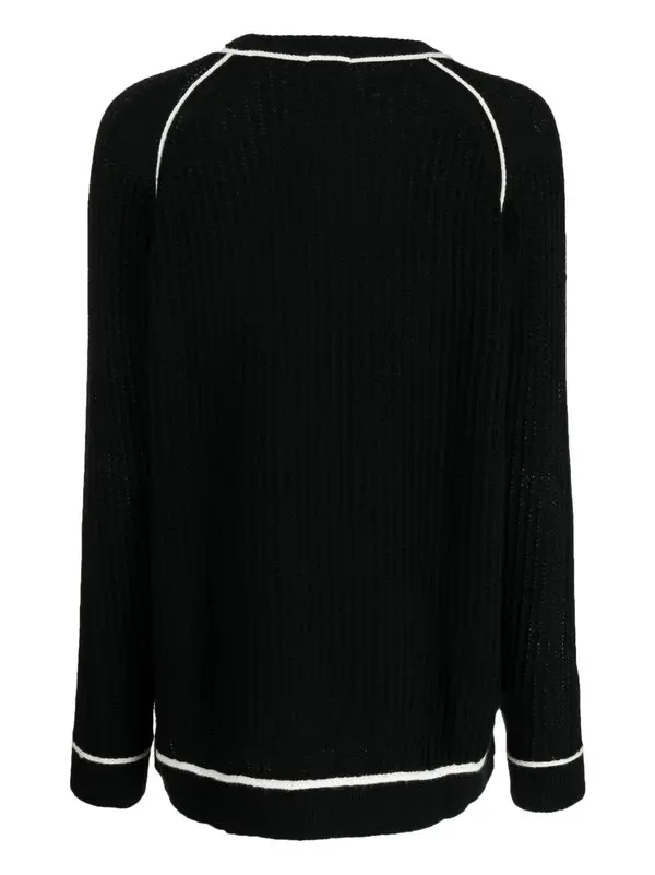 MADELEINE THOMPSON Contrasting-edge Knitted Jumper