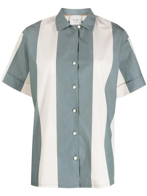 ALYSI Maxi Striped Shirt