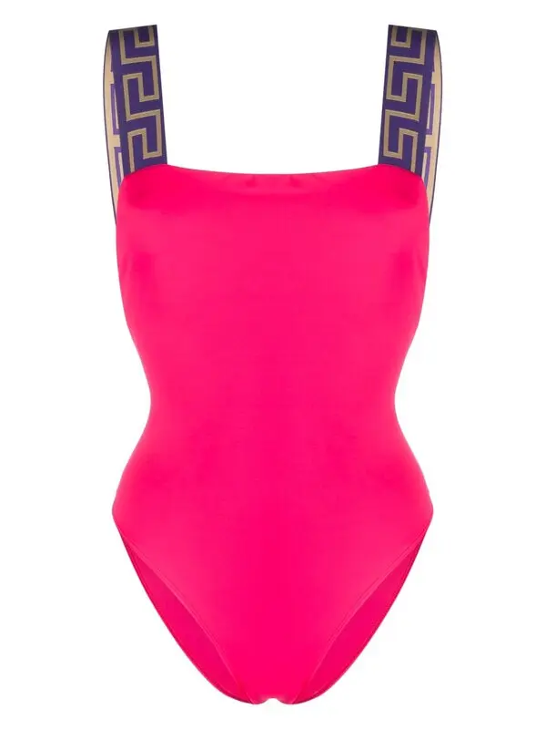 Versace Greca Border Swimsuit - Pink