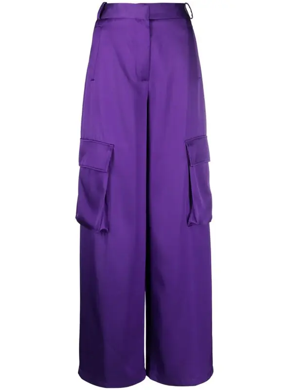 Versace Wide-leg Cargo Trousers - Purple