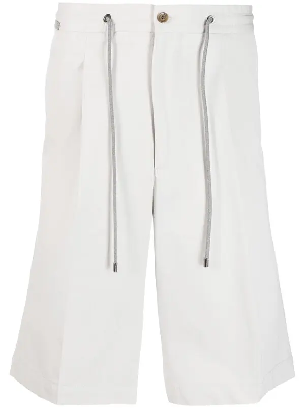 Corneliani Drawstring Waist Chino Shorts - Neutrals