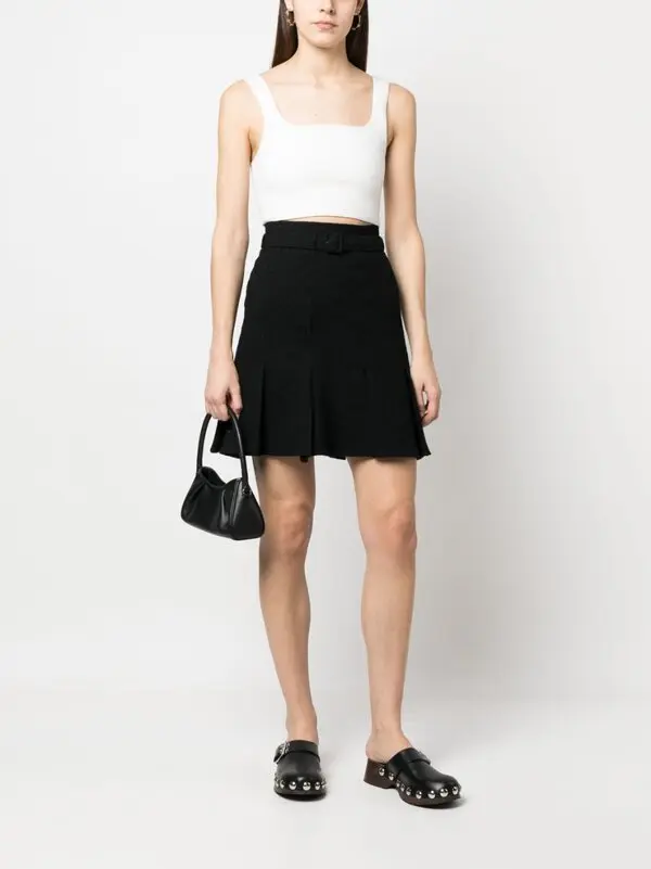 Patou Belted A-line Skirt