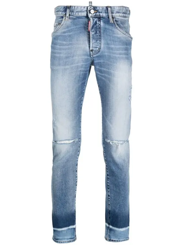 Dsquared2 Skinny Washed Denim Jeans