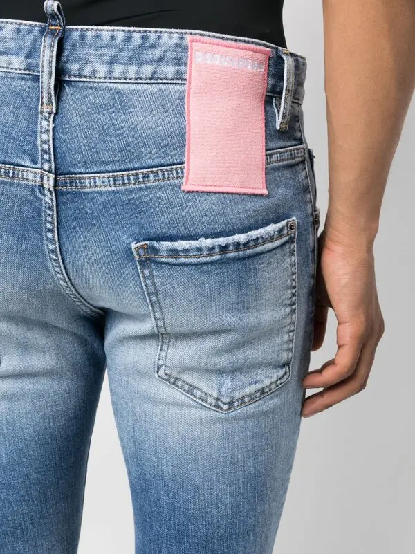 Dsquared2 Skinny Washed Denim Jeans
