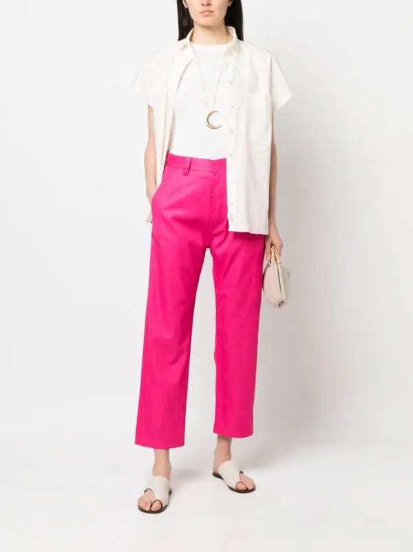 Sofie D'hoore Straight-leg Cropped Trousers - Pink