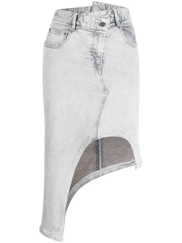 JNBY Asymmetric Denim Skirt - Grey