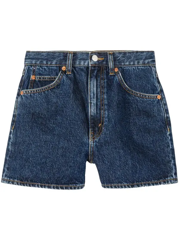 RE/DONE Mid-rise Denim Shorts - Blue