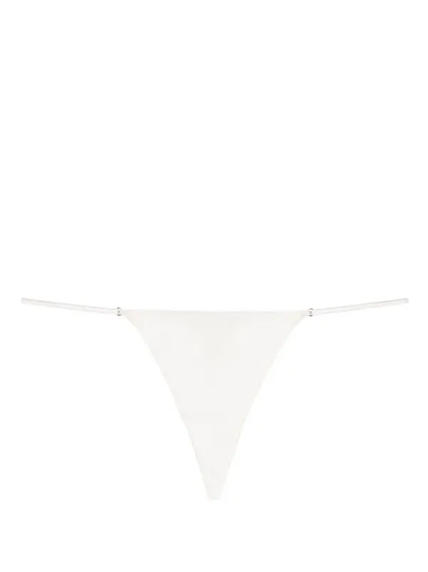 Fleur Du Mal Rose Luxe V-string - White