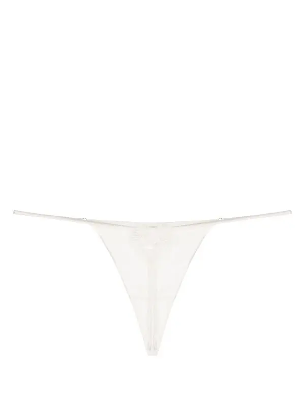 FLEUR DU MAL Rose Luxe V-string - White