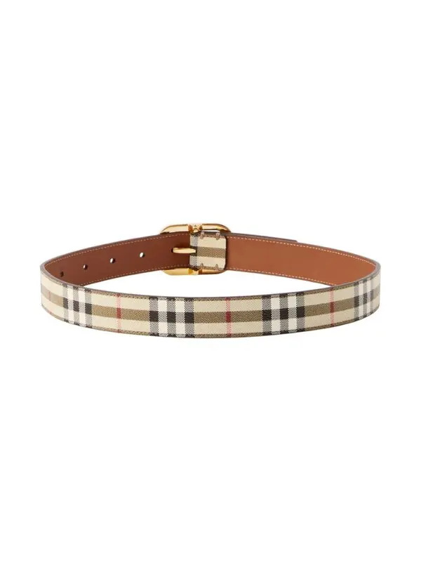 Burberry Vintage Check Leather Belt - Neutrals