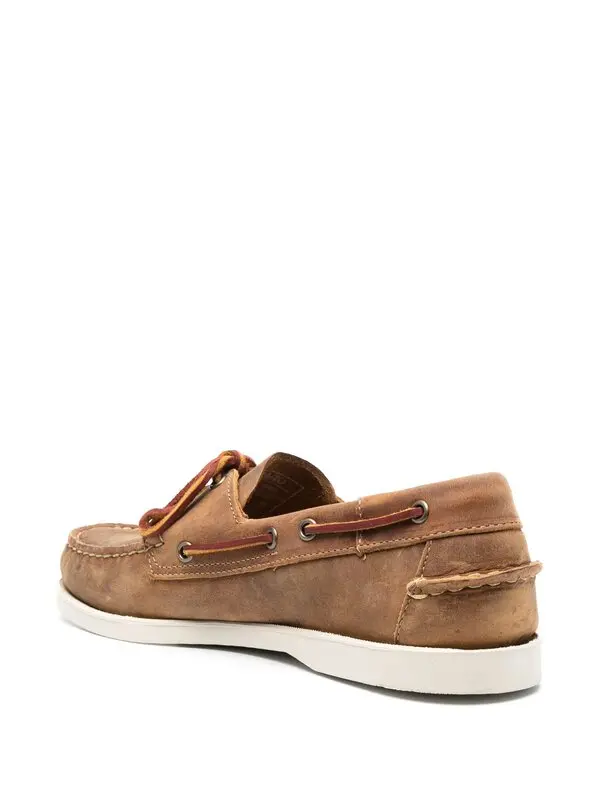 SEBAGO Leather Boat Shoes - Brown
