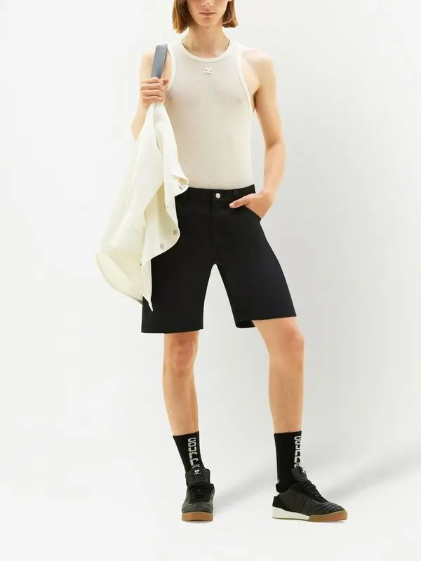 COURREGES Twill Bermuda Shorts - Black