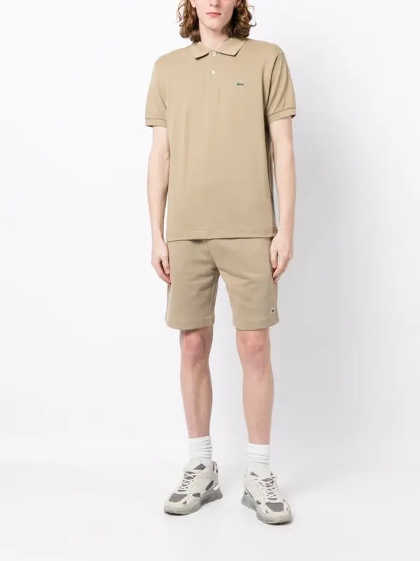 Lacoste Embroidered-logo Short-sleeve Polo Shirt - Brown