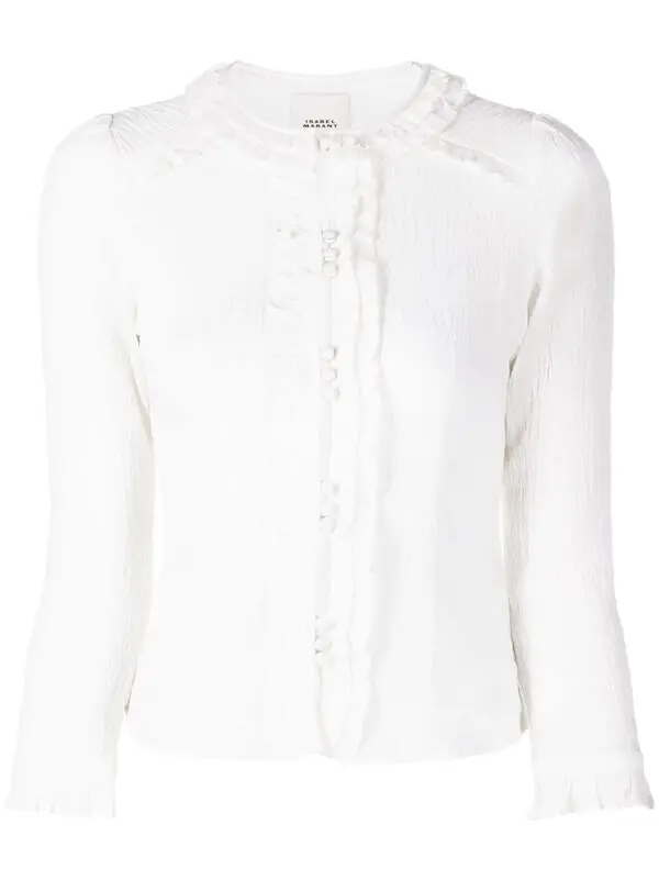 Isabel Marant Georgia Ruffled Blouse - White