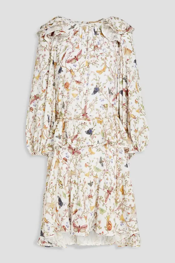 zimmermann sage green dress Green Paisley Ottie Plunge Midi Dress main image 1