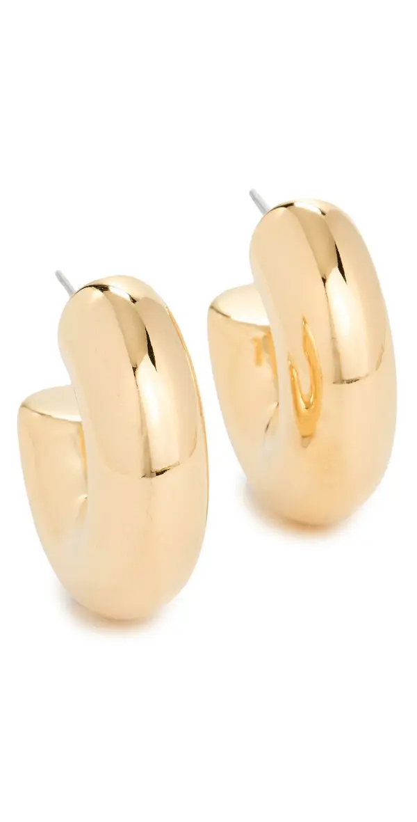 Brinker & Eliza Mini Chubby Hoop Earrings - Gold
